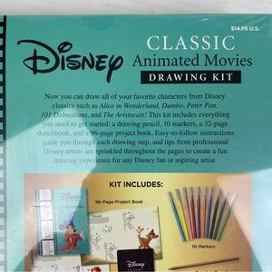 Disney | Toys | Disney Classic Animated Movies Drawing Kit New In Box ...